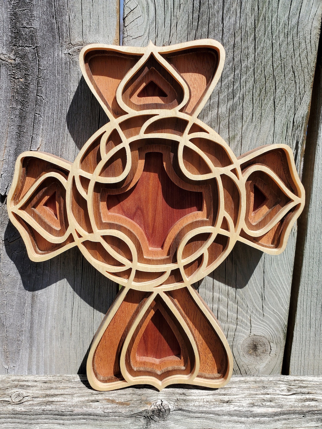 Swirl Cross Layered Scroll Saw, Laser, Mothers Day DIY CNC Pattern Pdf ...