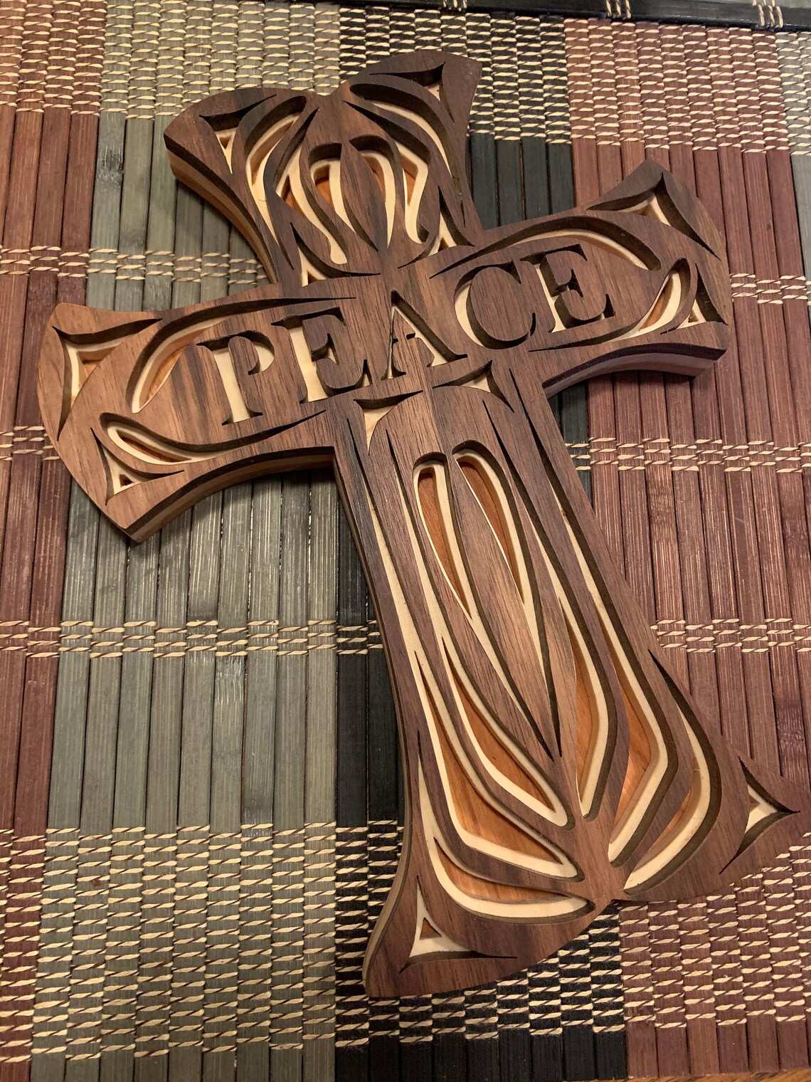 Cross of Peace Layered Scroll Saw Pattern PDF/SVG File Mothers - Etsy