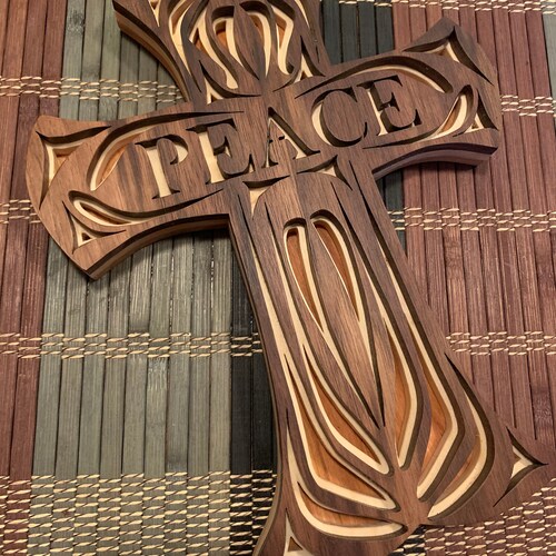 Cross Of Hope Layered Scroll Saw Pattern Wedding Etsy 