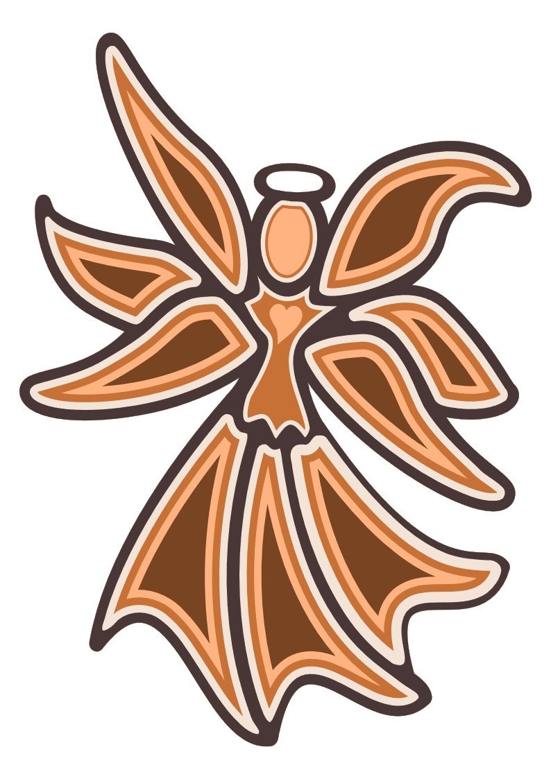 Whimsy Angel 2 5-layer Layered Scroll Saw Pattern Valentines / Mothers ...