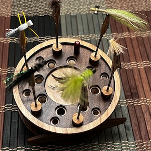 Handmade Fly Tying Drying Station in the Shape of a Fly Reel— Heirloom ...