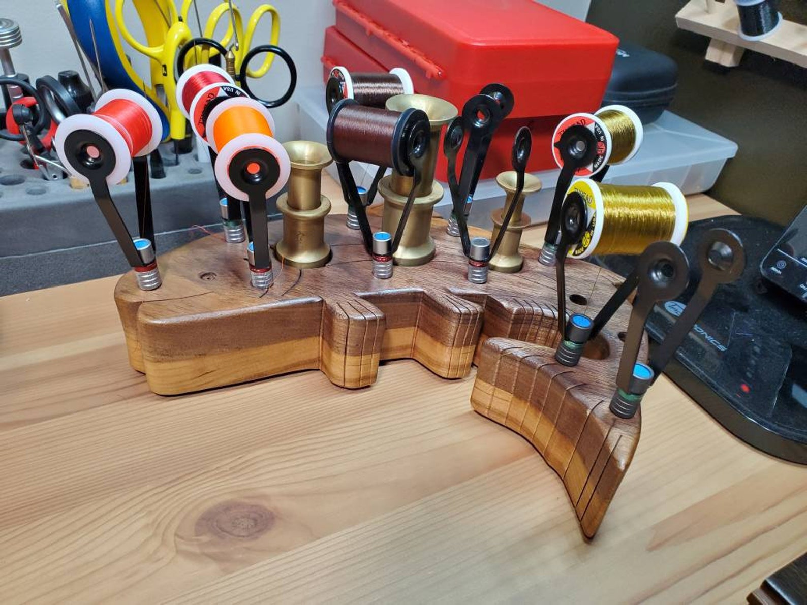 Custom Fly/jig Tying Tool Holder/desktop Caddy/ Fly Tying - Etsy