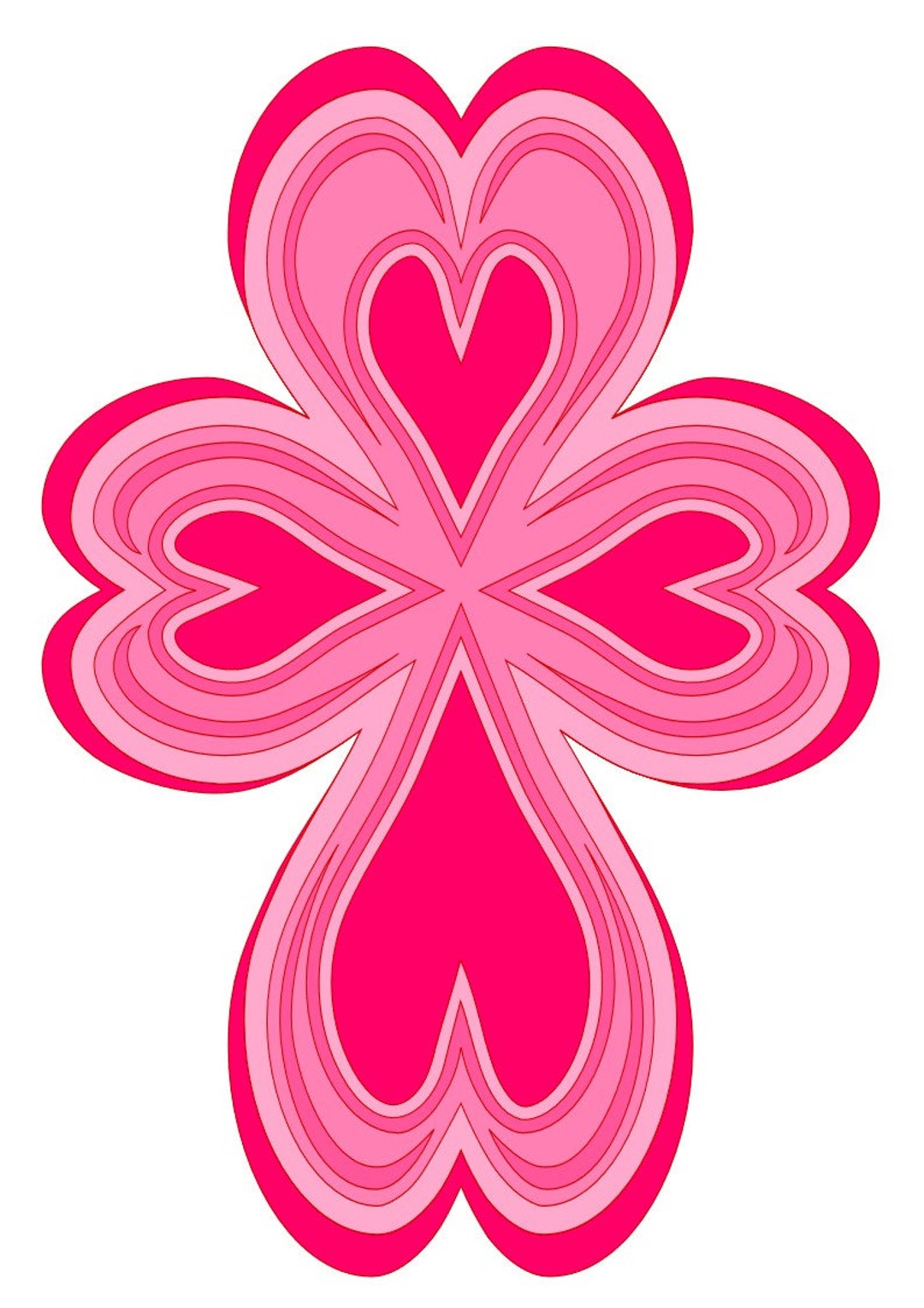 Heart Cross3 Scroll Saw Pattern Valentines Laser CNC Pdf and Svg File ...