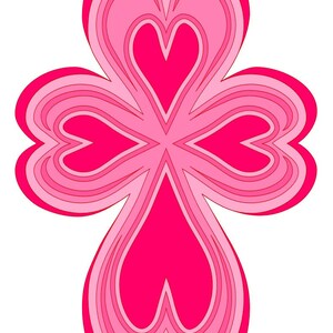 Heart Cross3 Scroll Saw Pattern Valentines Laser CNC Pdf and Svg File ...