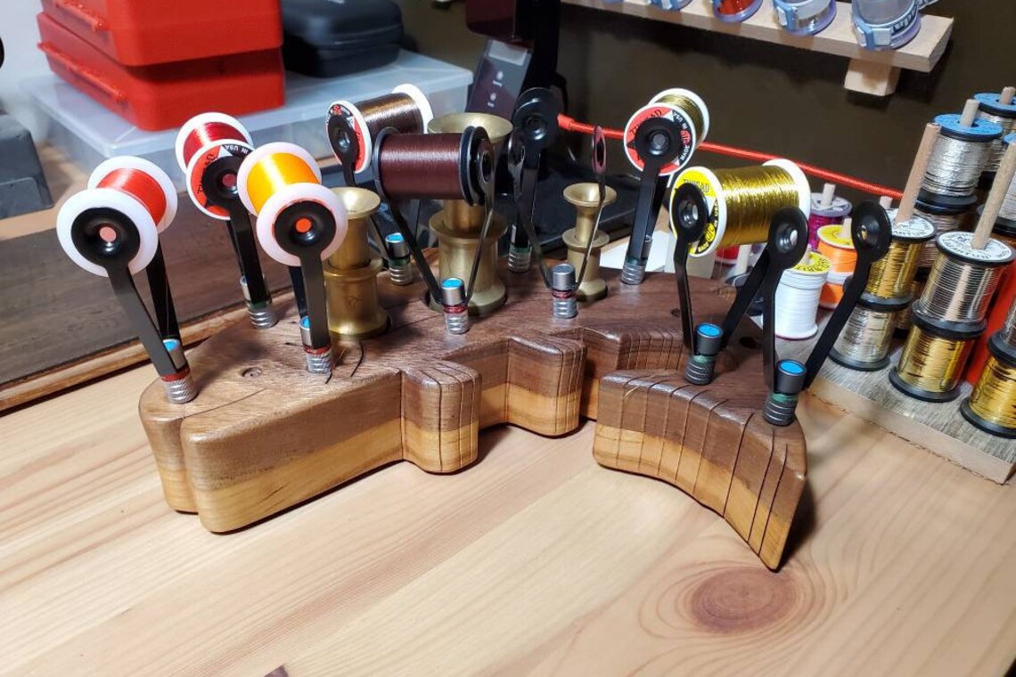 Custom Fly/jig Tying Tool Holder/desktop Caddy/ Fly Tying - Etsy