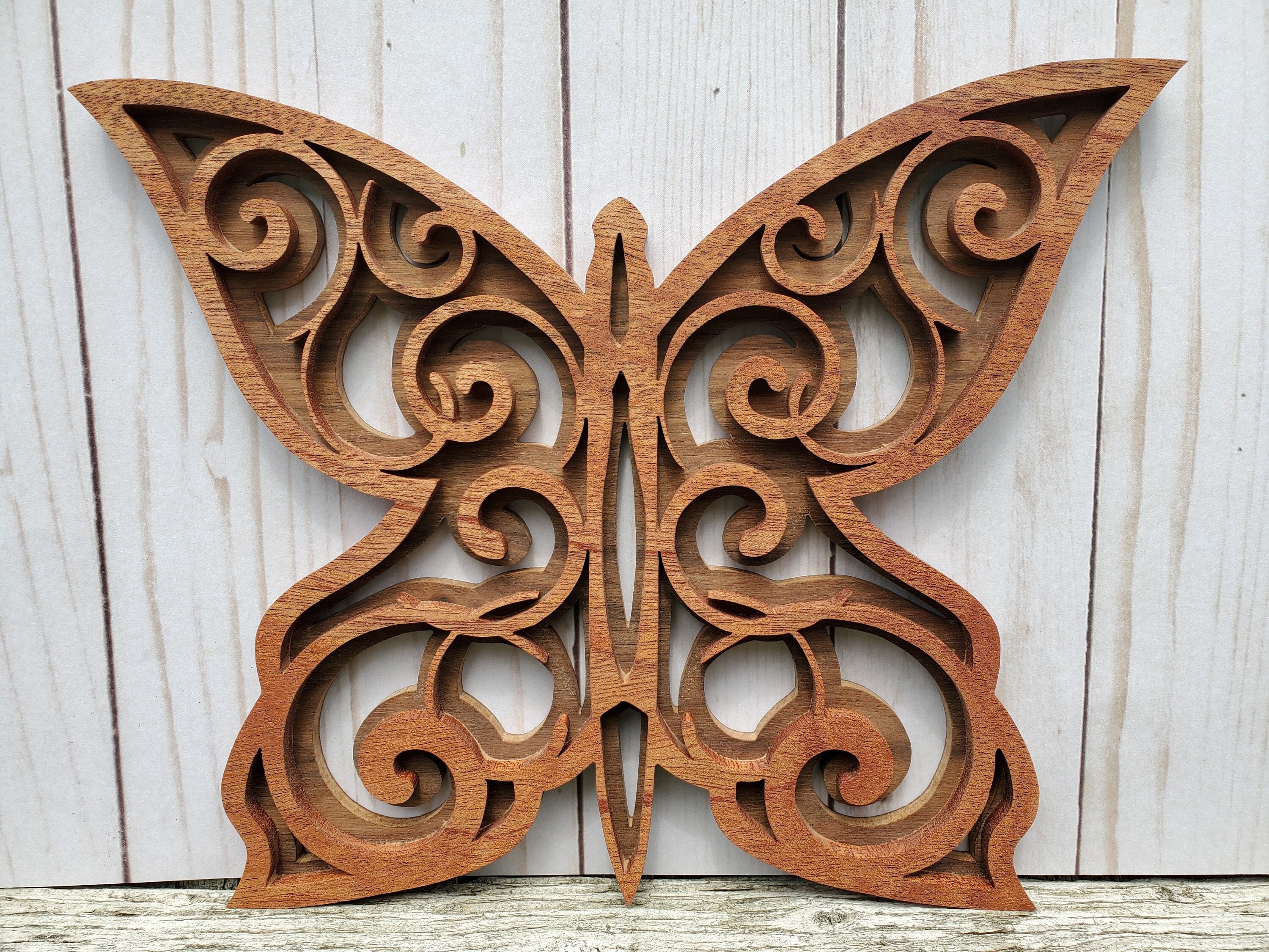 Butterfly Layered Scroll Saw Pattern Spring Anniversary Home Decor Wall ...