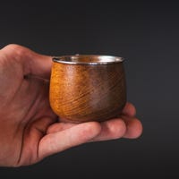Hand Carved Wooden Coffee Mug – Rustic Oak Wood Mug With Resin Coffee ...