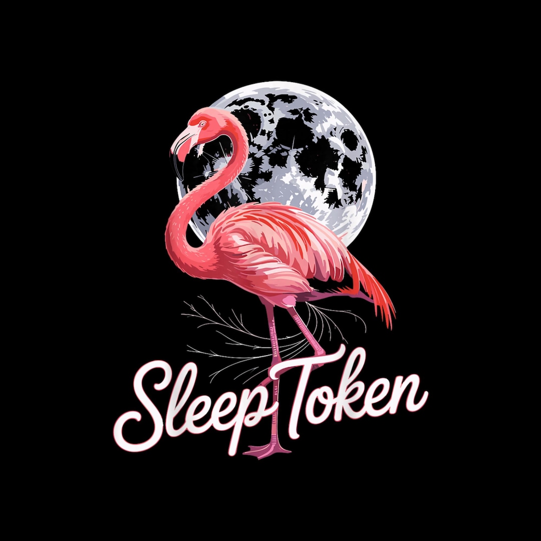 Sleep Token Flamingo Moon PNG | Aesthetic Pink Flamingo Digital ...