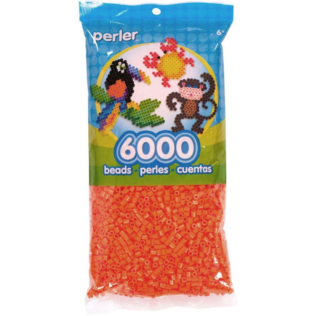 6,000pc Orange Color Perler Brand Fuse Melting Beads DIY Kids Crafts ...