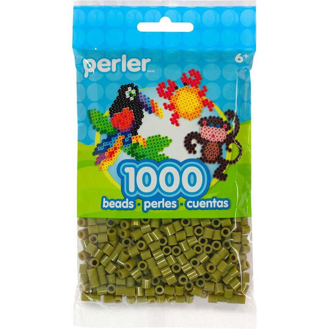 1,000pc Olive Green Color Perler Brand Fuse Melting Beads DIY Kids ...