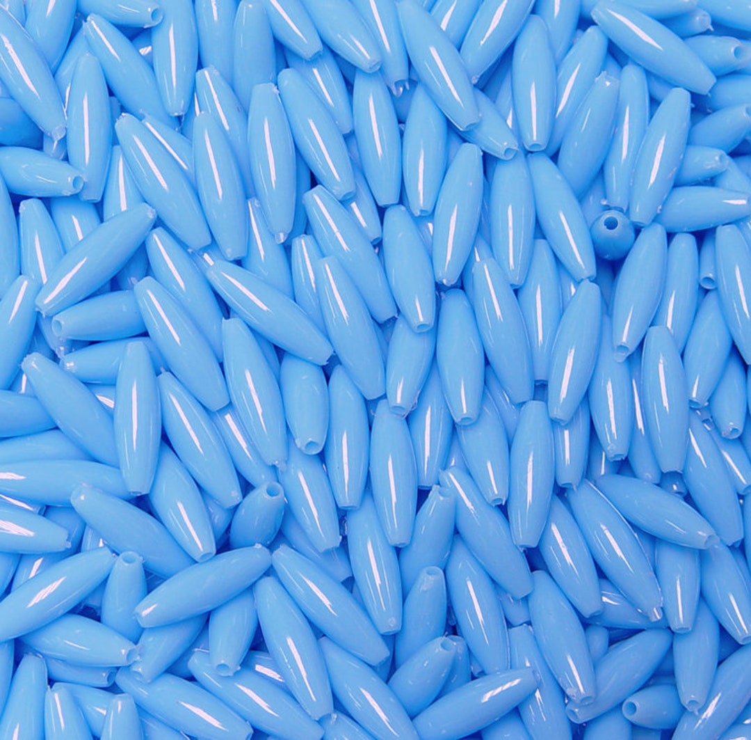 Opaque Light Blue Spaghetti Craft Beads 200pc., Made in America - Etsy