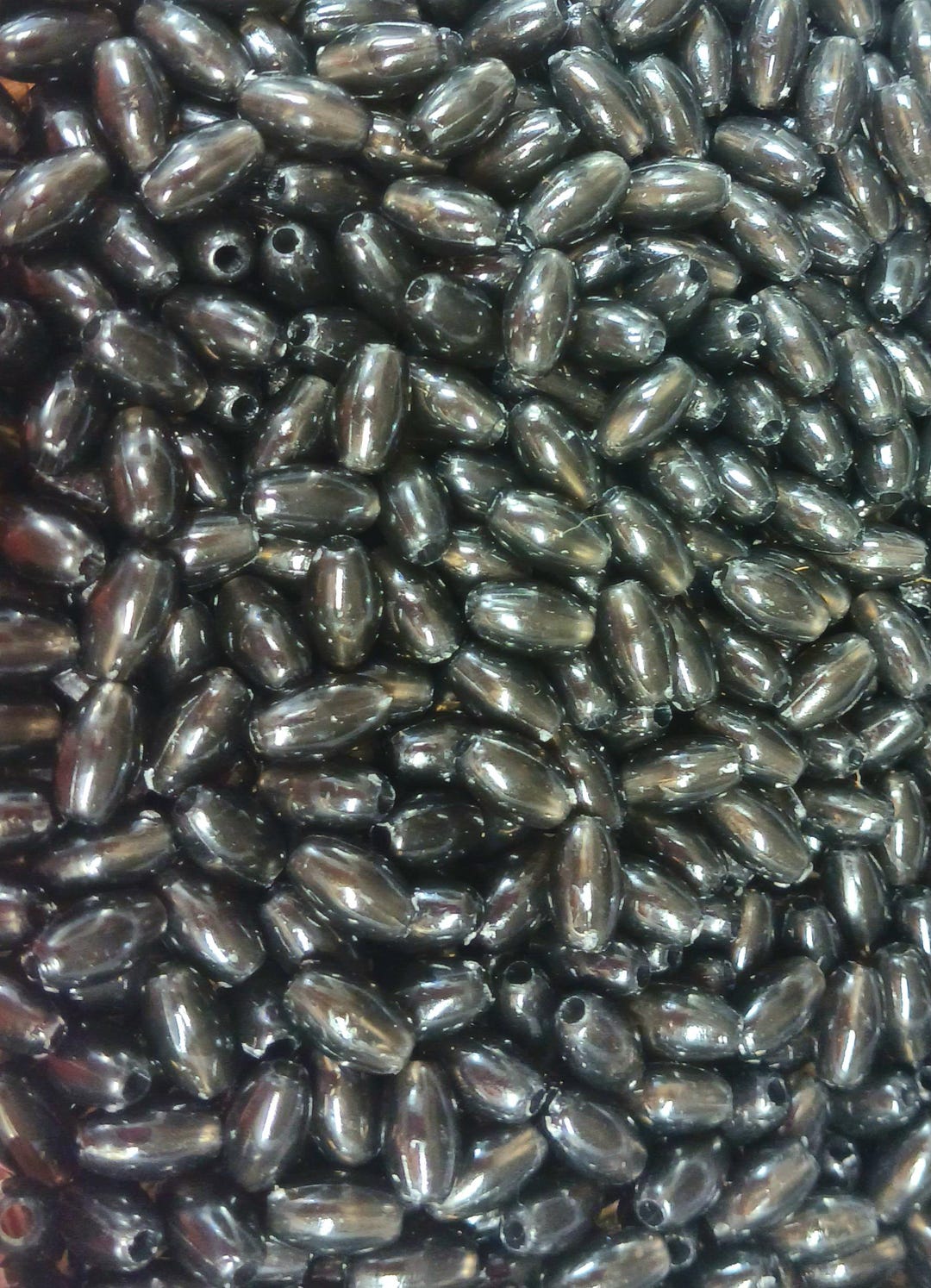 Transparent Black Jet 9x6mm Oval Oat Rice Wheat Rosary Beads 500pc ...