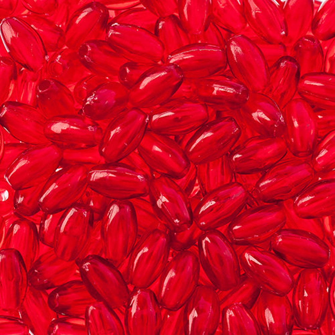 Ruby Transparent Color 9x6mm Oval Oat Rice Wheat Craft Beads 500pc - Etsy