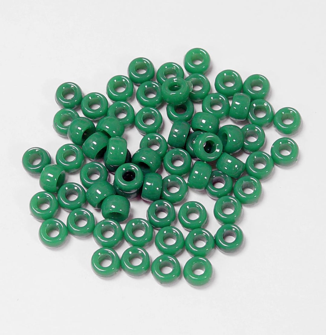 Opaque Green 6.5x4mm Mini Pony Beads 1,000pc for School Church Crafts ...