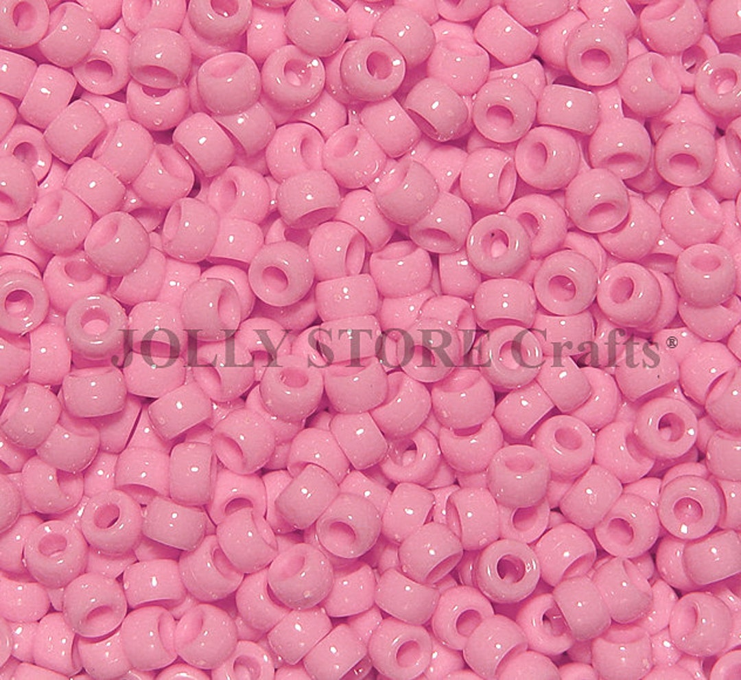1,000 Pink 7x4mm Mini Pony Beads Made in the USA for School Church ...