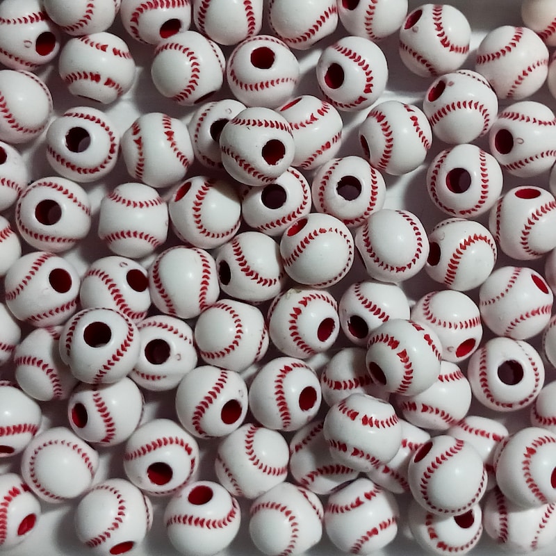 Baseball Beaded Necklace - Etsy