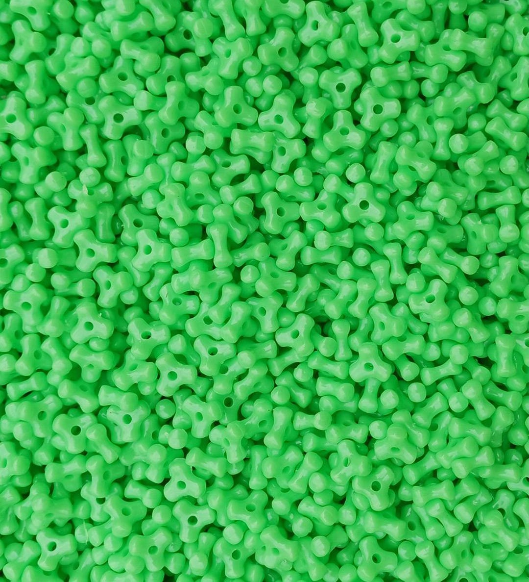 Lime Green 11mm Propeller Tri Beads 500pc Beading Crafts Jewelry Made ...