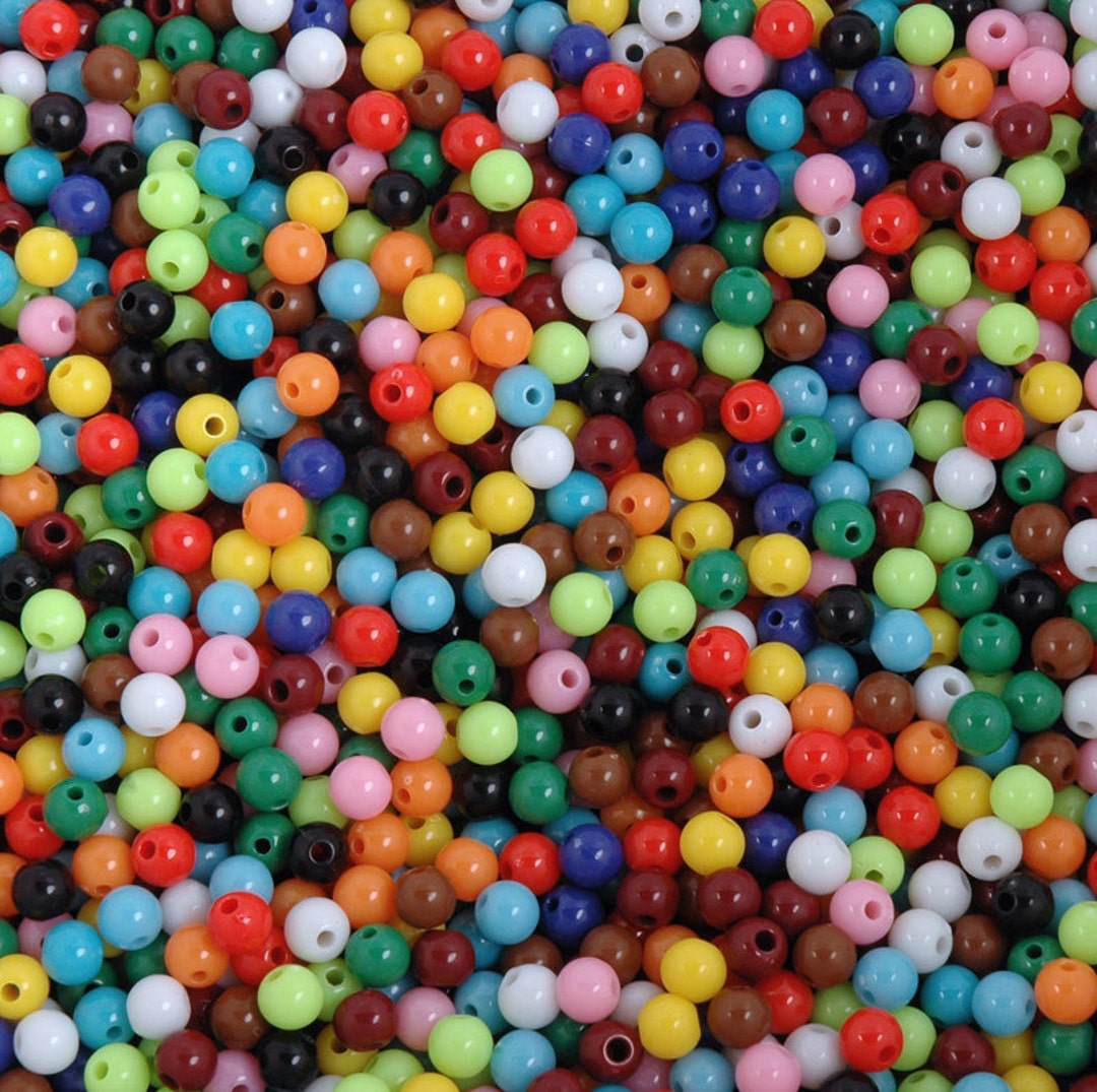 6mm Round Beads Multi Colors 500pc - Etsy