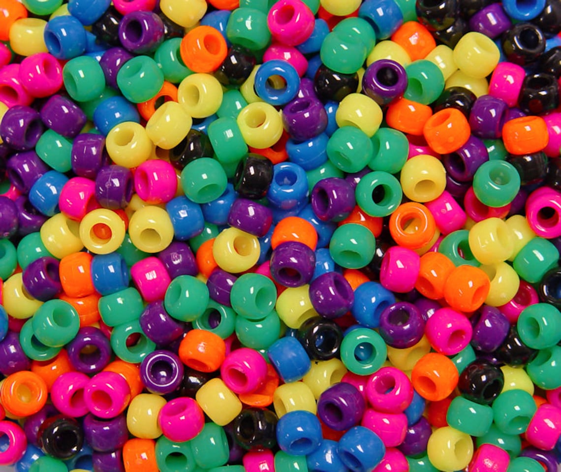 Hot Kandi Rave 9x6mm Pony Beads Made in America, Jolly Store Crafts ...