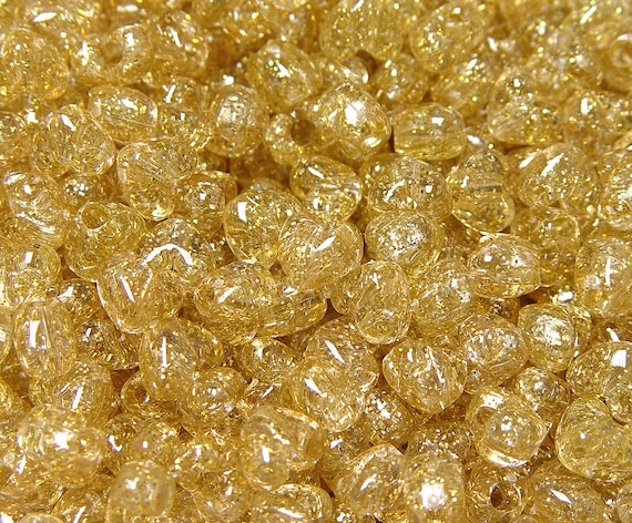 Transparent Gold Glitter Sparkle Heart Shaped Pony Beads - Etsy