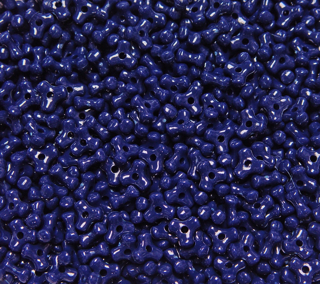 Navy Blue 11mm Propeller Tri Beads 500pc Beading Crafts Jewelry Made in ...