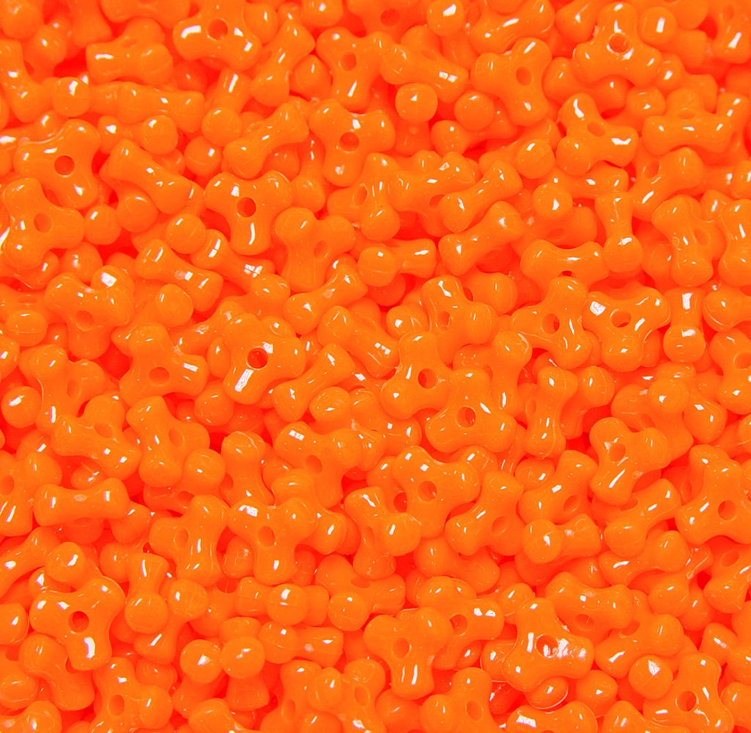 Neon Orange 11mm Propeller Tri Beads 500pc Beading Crafts Jewelry Made ...