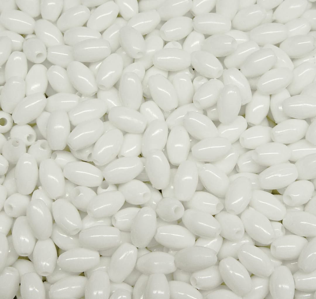 Opaque White 9x6mm Oval Oat Rice Wheat Craft Rosary Beads 500pc - Etsy