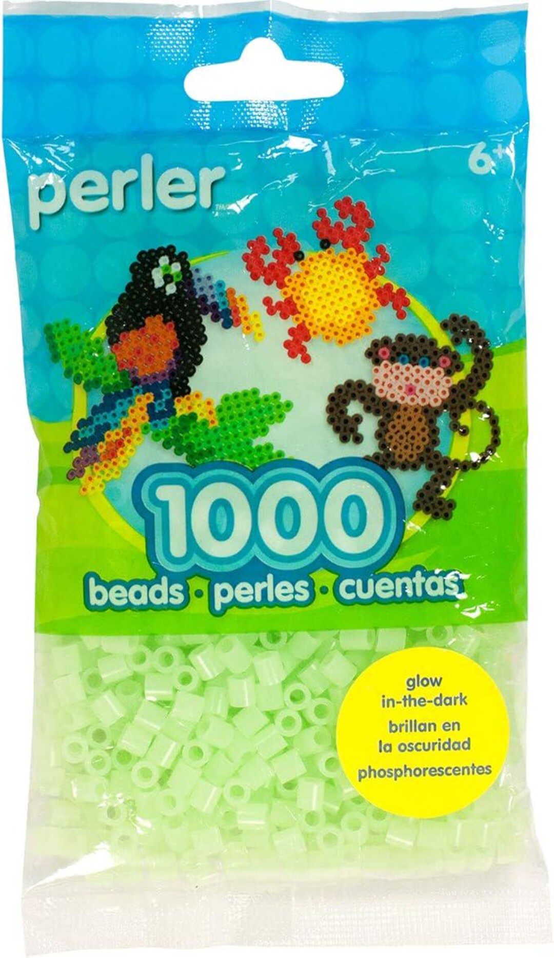 1,000pc Green Glow Perler Brand Fuse Melting Beads DIY Projects - Etsy