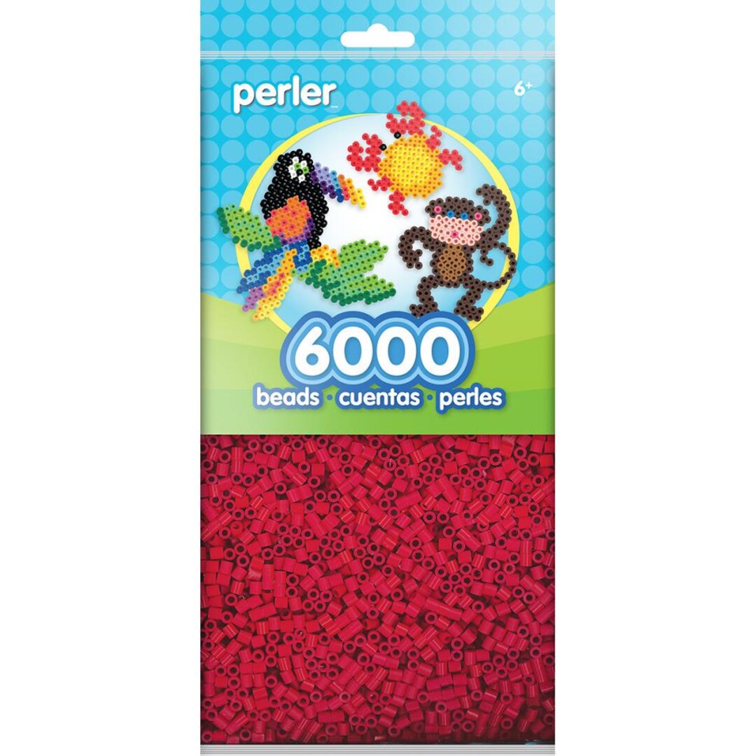 6,000pc Red Color Perler Brand Fuse Melting Beads DIY Kids Crafts ...