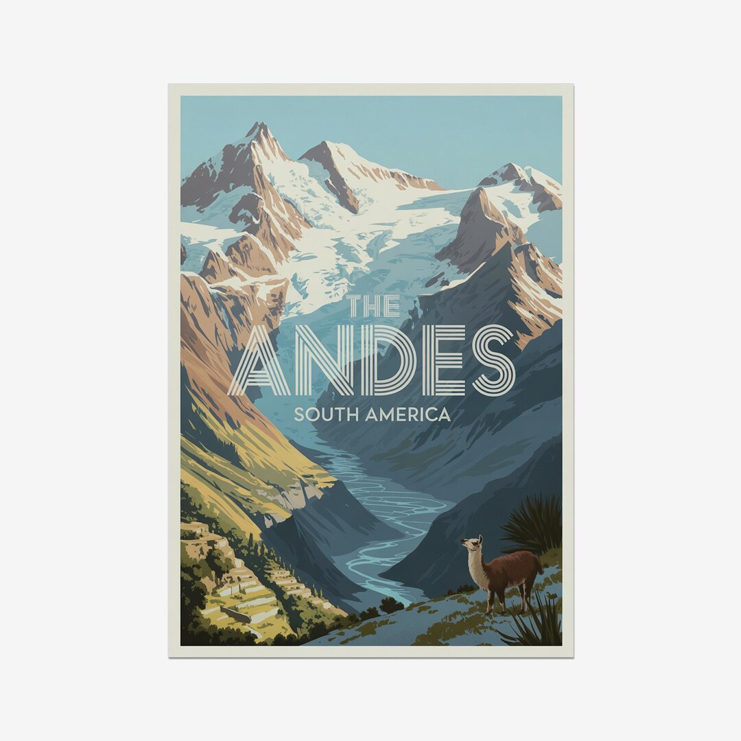 Andes Vintage Travel Poster, Patagonia Wall Art, HD Vintage Prints - Etsy