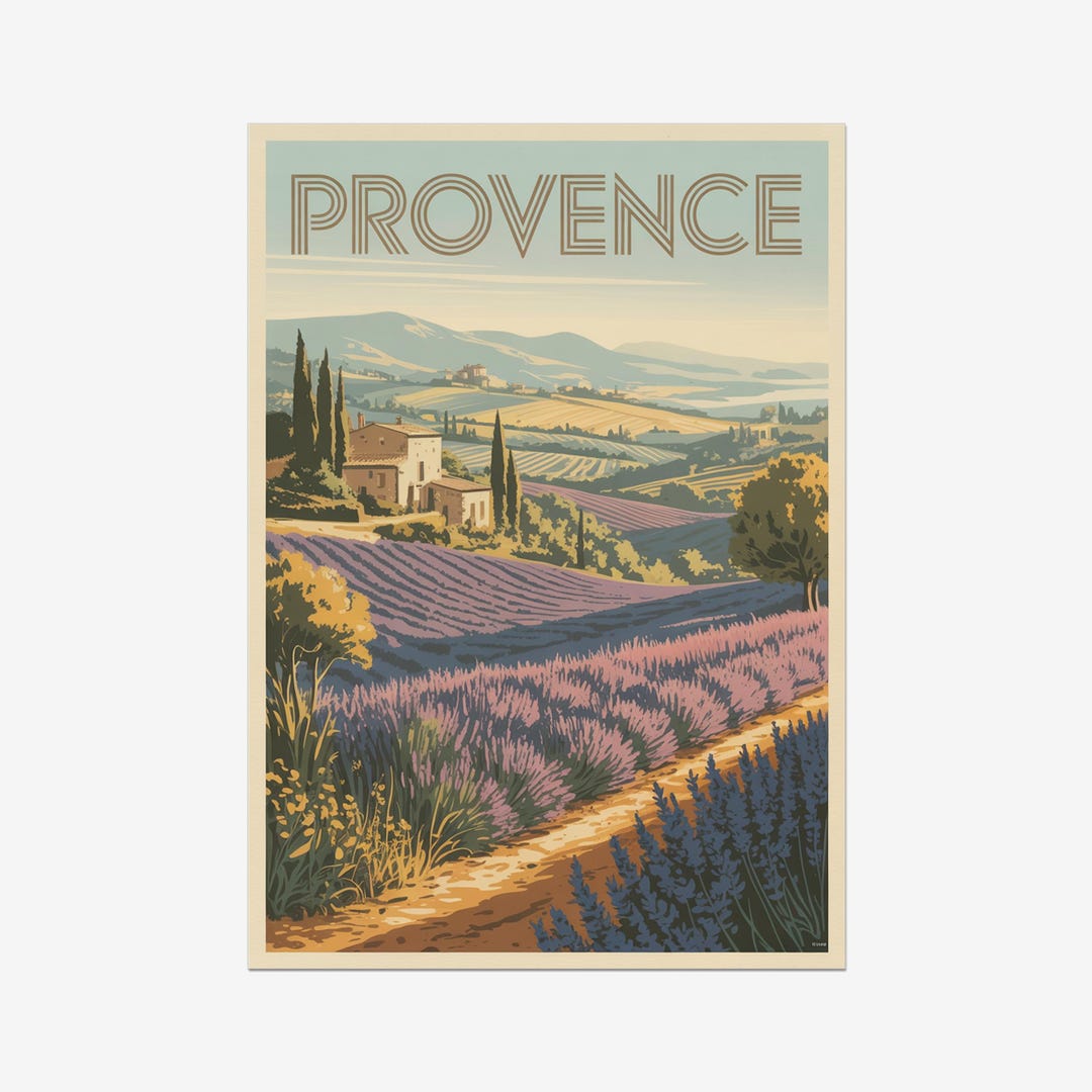 Provence Travel Poster, South of France Retro Poster - Etsy