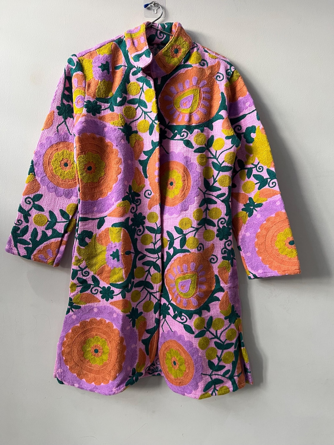 TNT Long Suzani Festive Embroidered Long Coat | Colorful Floral ...