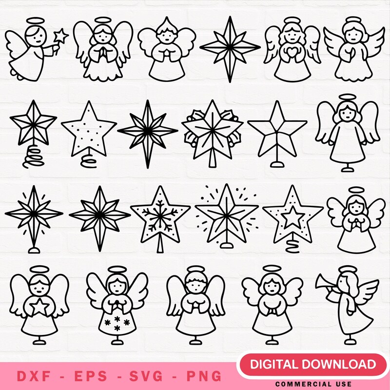 Tree Topper Svg - Etsy