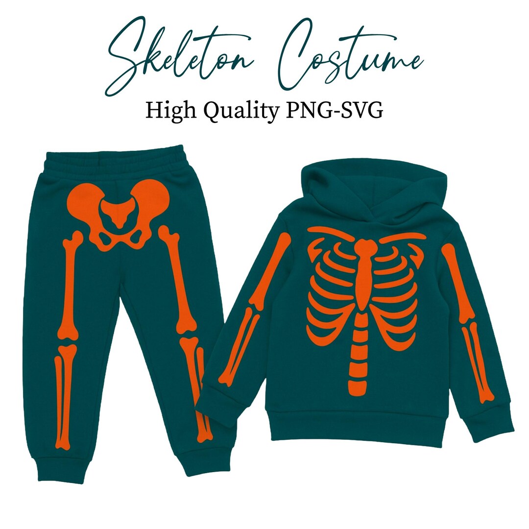 Skeleton Costume SVG | Halloween Bones Cut Files (digital Download) - Etsy