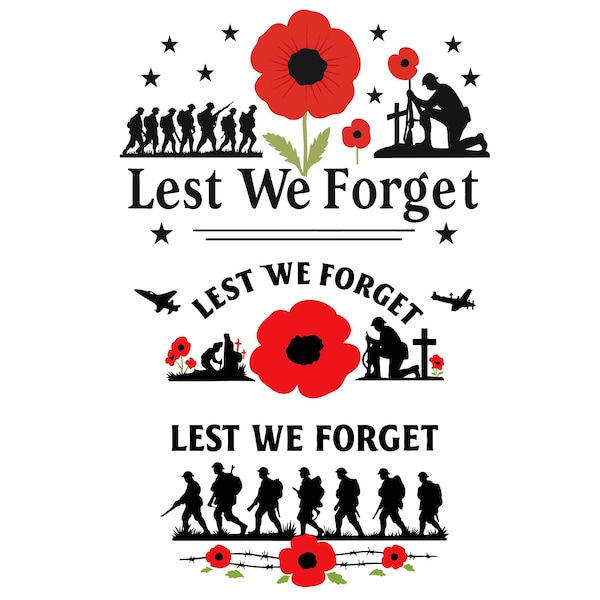 Lest We Forget Silhouette - Etsy UK