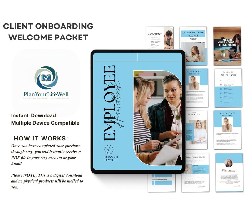 Client Onboarding Welcome Packet | Editable Canva Template | Printable ...