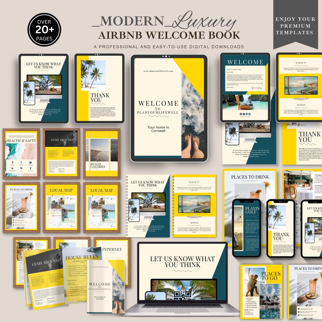 Airbnb Welcome Book | Guest Guide, House Rules, Check-in & Check-out Instructions | Printable ...