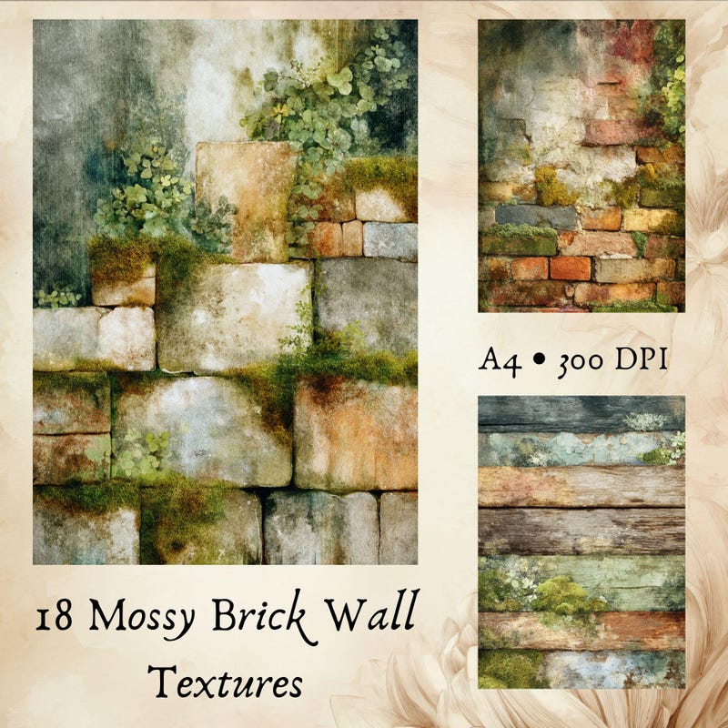 Wallpaper Moss Stones - Etsy