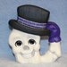 Lighted Skeleton Head, Ceramic Skeleton Head, Skeleton Halloween ...