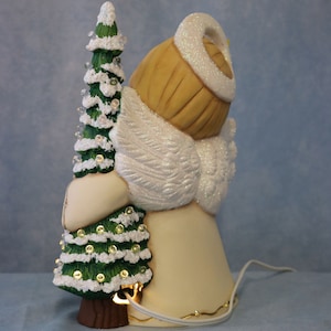 Ceramic Angel With Lighted Tree, Angel With Sparkling Wings, Angel and ...