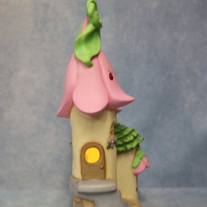 Ceramic Garden House, Pink Flower House, Tulip House Ceramic, Miniature ...
