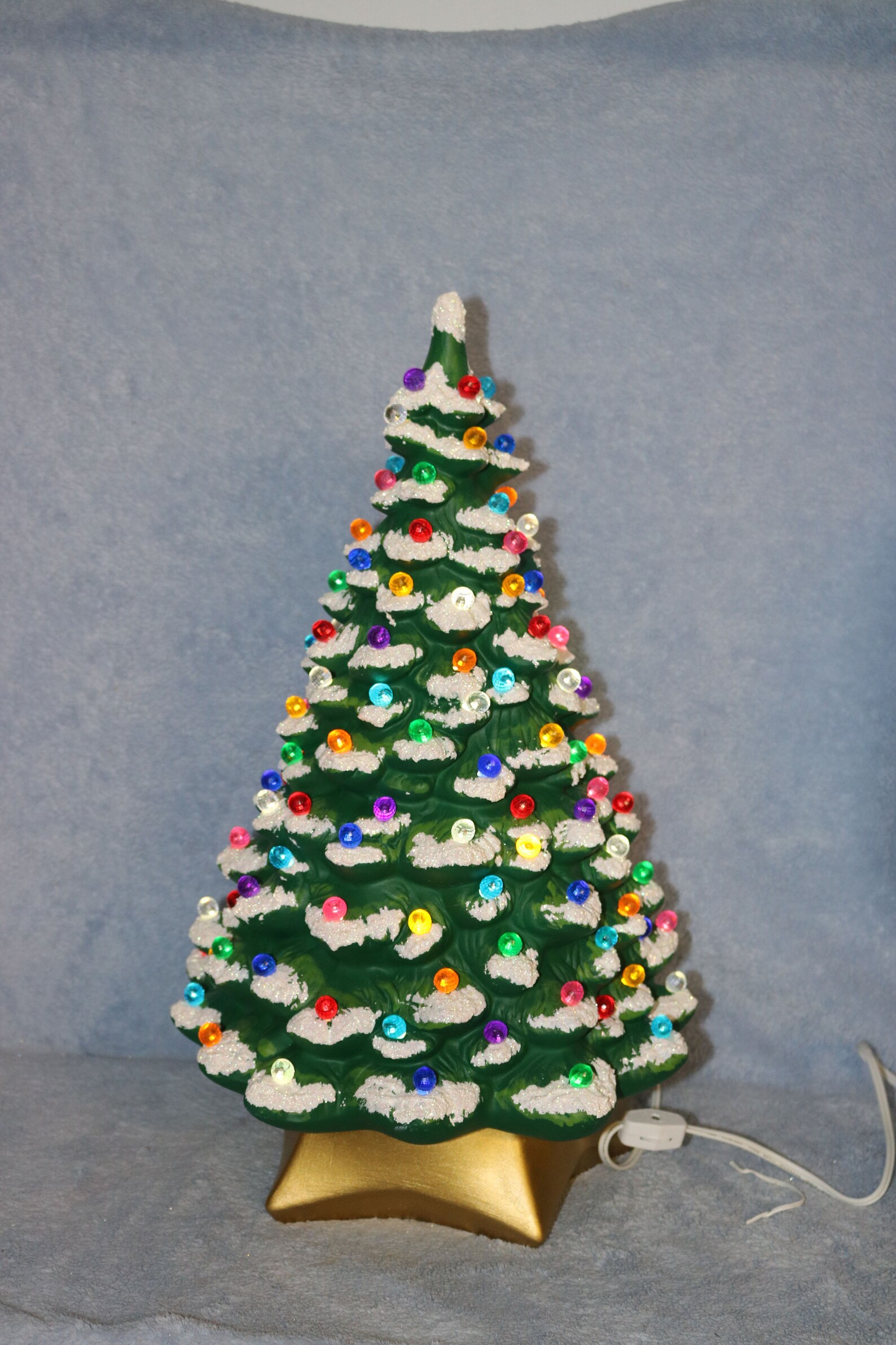 Lighted Christmas Tree Ceramic Lighted Tree Tree With Multi - Etsy