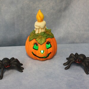 Black Spiders, Hand-painted Ceramic Spiders, Spiders With Red Eyes ...
