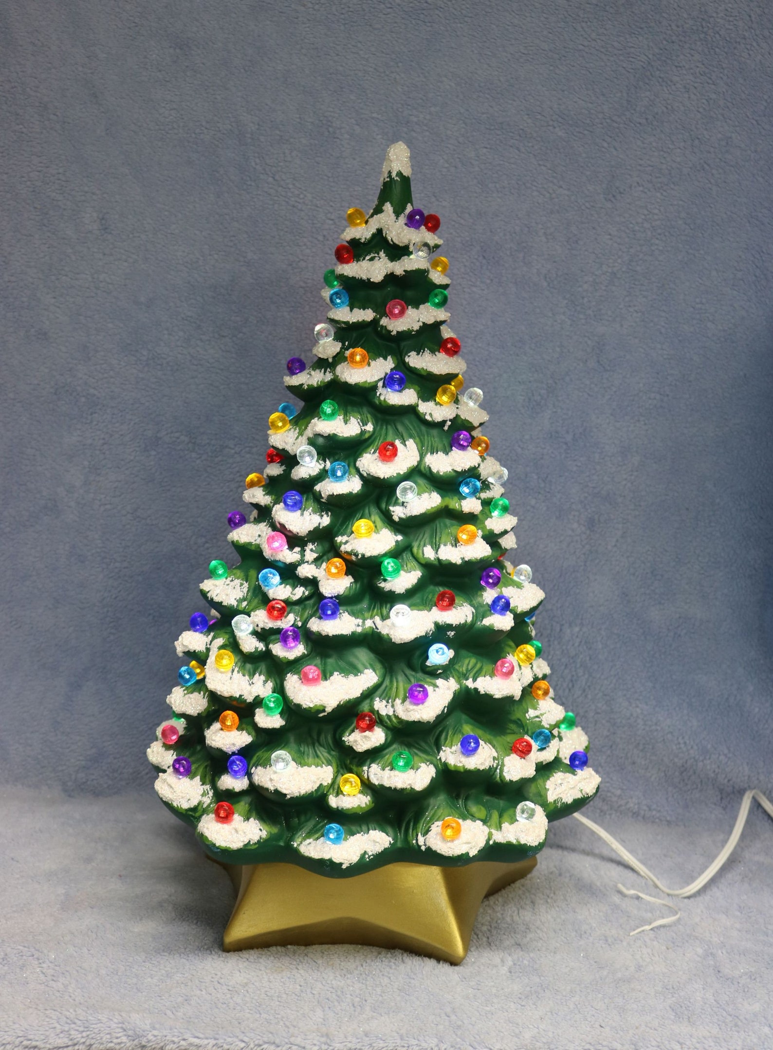 Lighted Christmas Tree Ceramic Lighted Tree Tree With Multi - Etsy