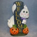 Ghost Welcome Sign, Welcome Halloween Ceramic, Hand-painted Ceramic ...