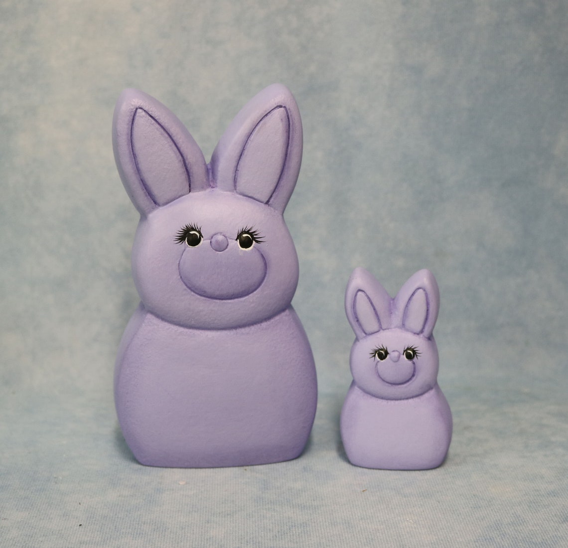 Hand-painted Ceramic Peep Bunnies: Easter Decor - Etsy