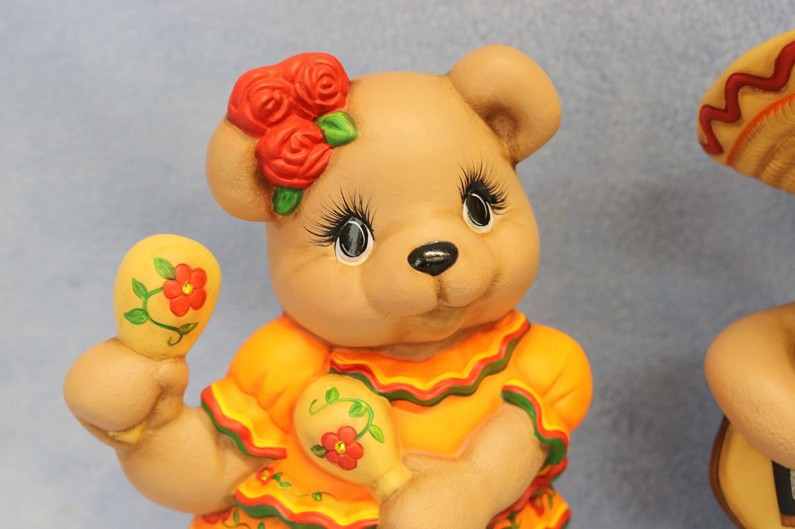 Hispanic Bear Set Ceramic Bear Set Hand-painted Mexican | Etsy