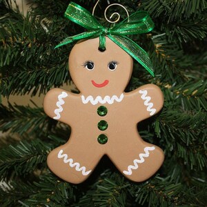 Ceramic Gingerbread Boy Ornament, Keepsake Gingerbread Man, Hand ...