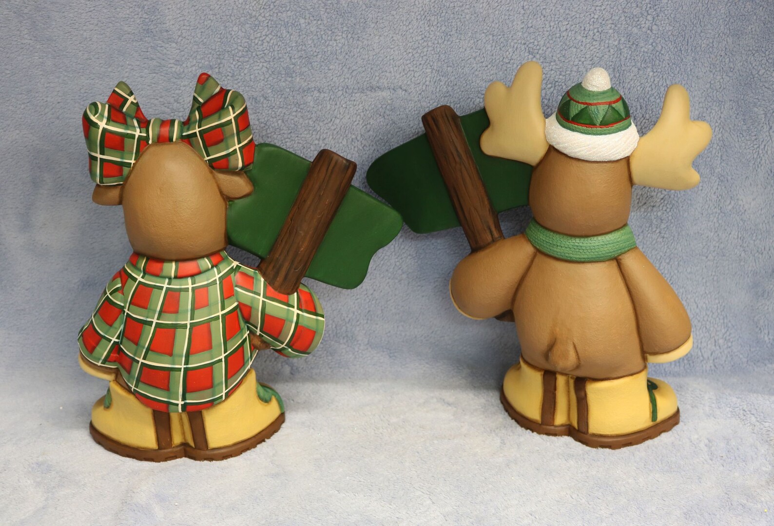 Holiday Moose Ceramic Set Christmas Moose Decorative Moose | Etsy