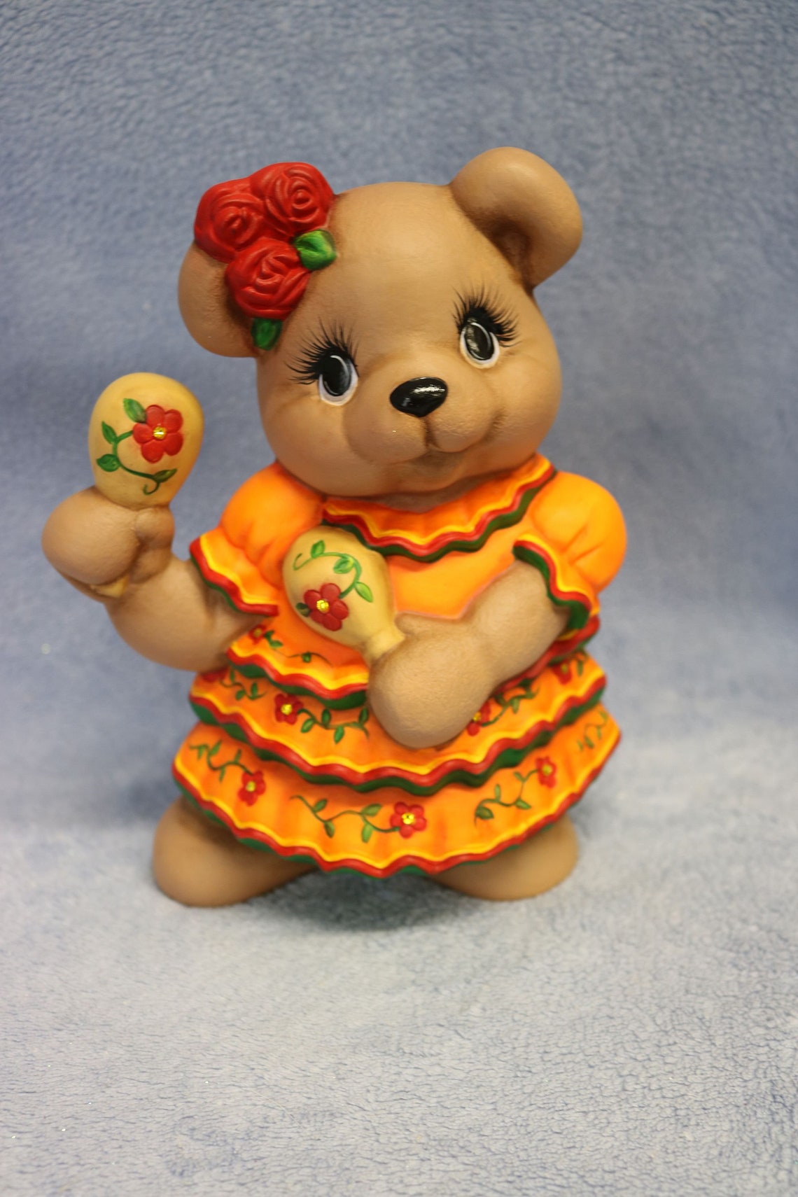 Hispanic Bear Set Ceramic Bear Set Hand-painted Mexican | Etsy